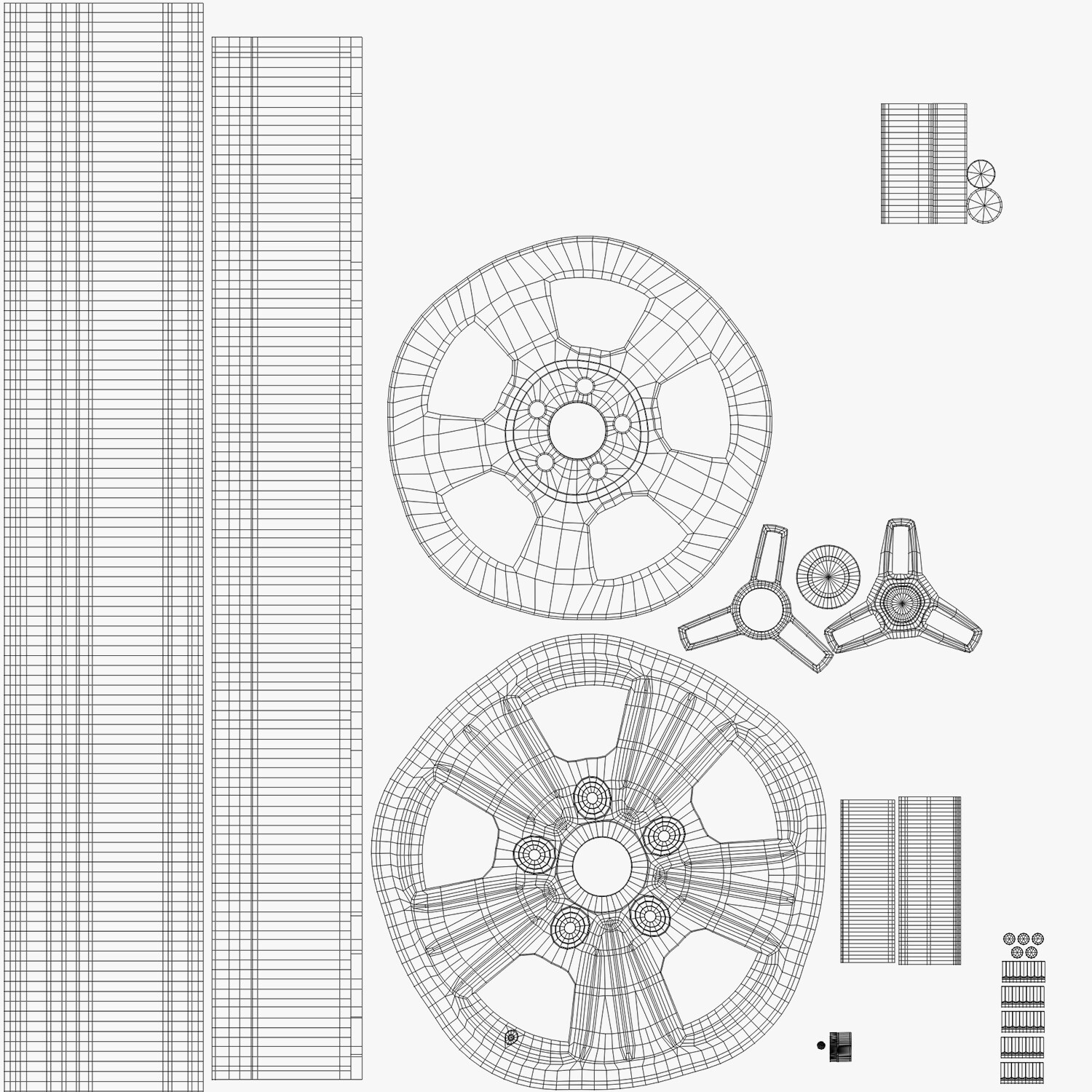 ArtStation - Radir Tri Rib Wheel | Game Assets