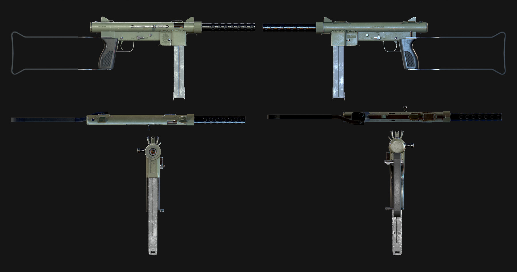 ArtStation - Smith & Wesson M76: Game Ready Prop | Game Assets