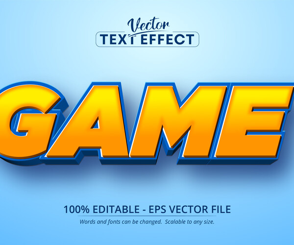 ArtStation - Game text, cartoon style editable text effect | Artworks