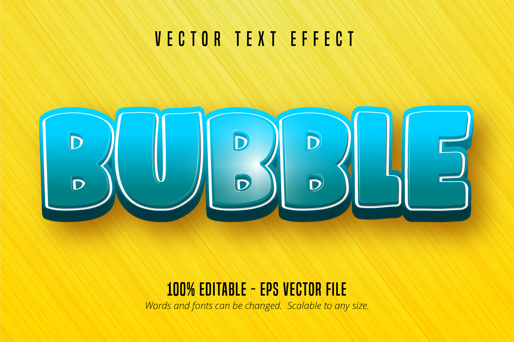 ArtStation - Bubble text, cartoon style editable text effect | Artworks