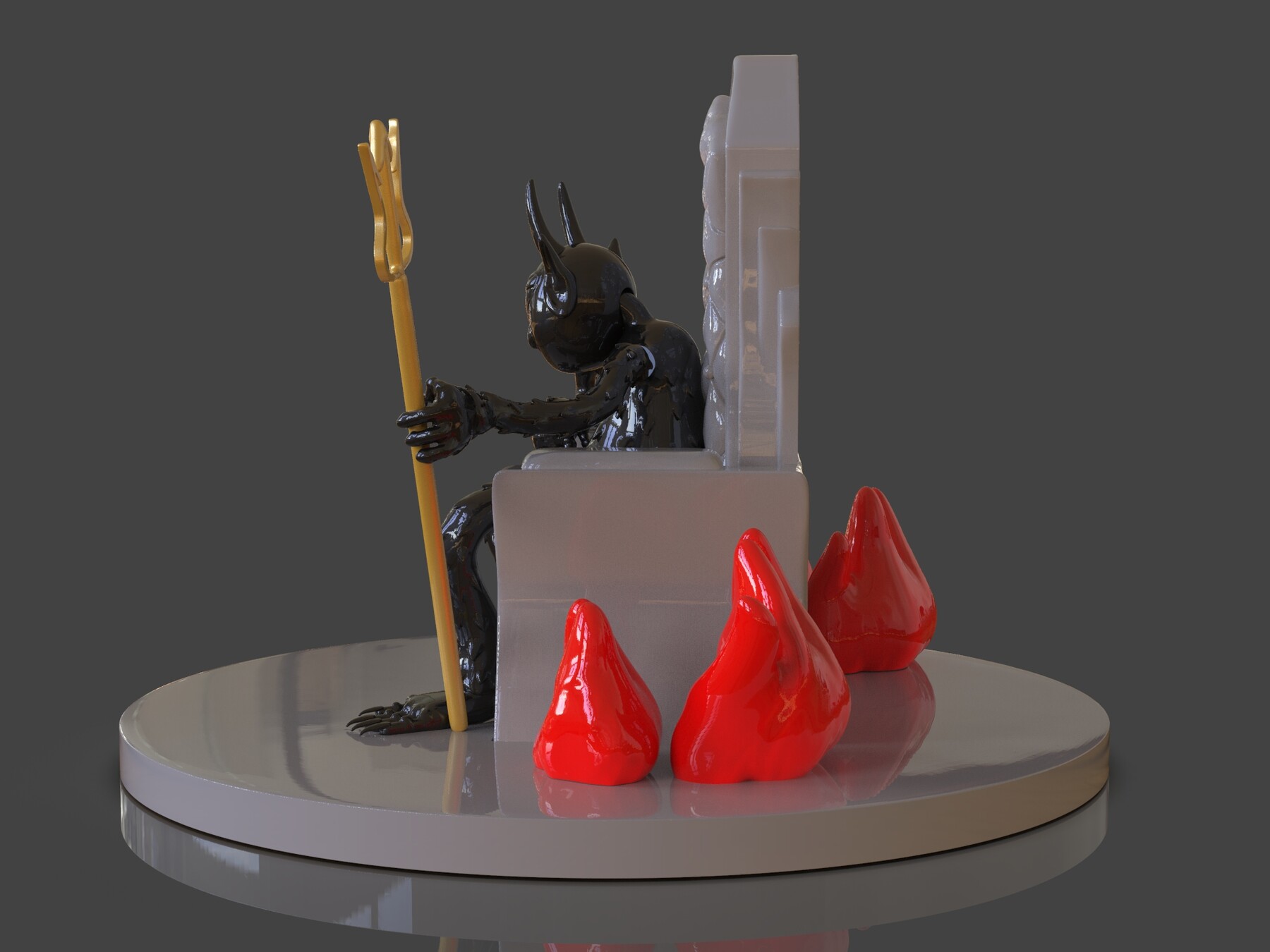 ArtStation - Cuphead The Devil Sculpture | Resources