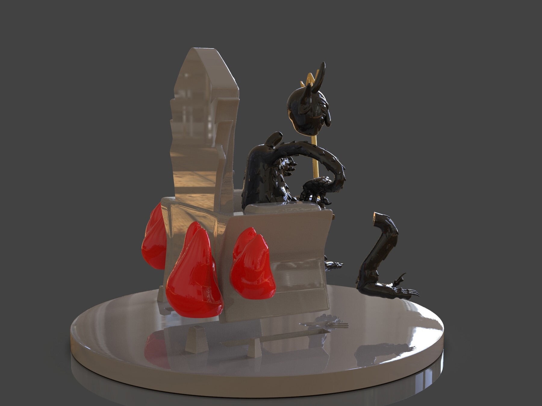 ArtStation - Cuphead The Devil Sculpture | Resources