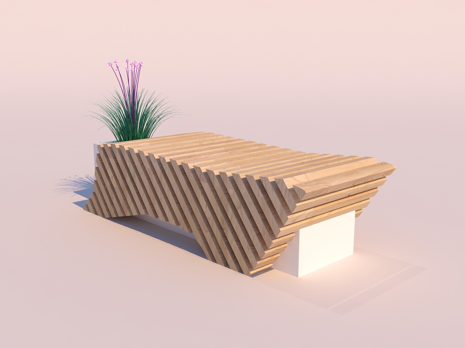 ArtStation - Modern Wooden Bench | Resources