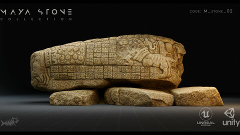 ArtStation - Mayan Stone 04 PBR 4K | Game Assets