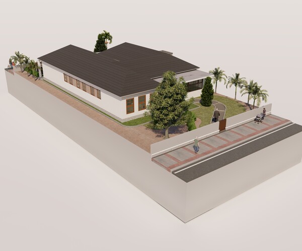 ArtStation - 3D Modeling Architecture Modern Residence | Resources