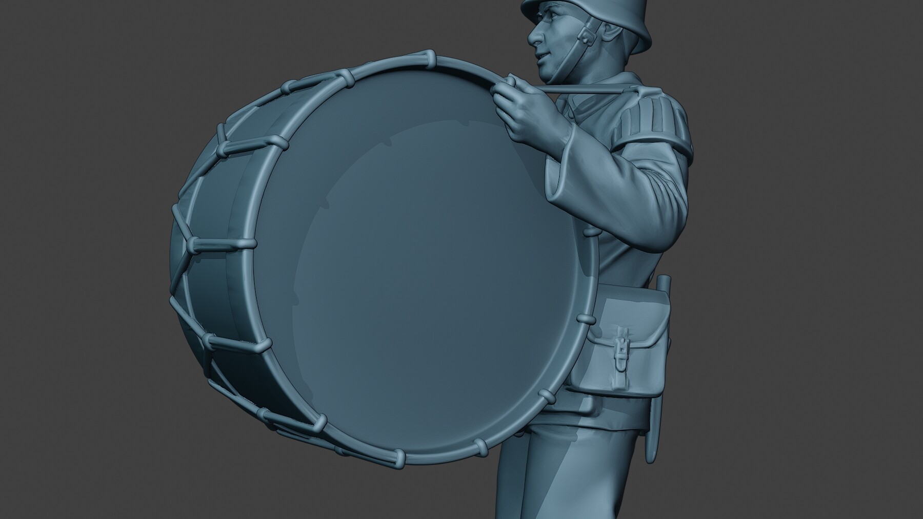 ArtStation - German musician soldier ww2 Stand bass drum G8 | Resources