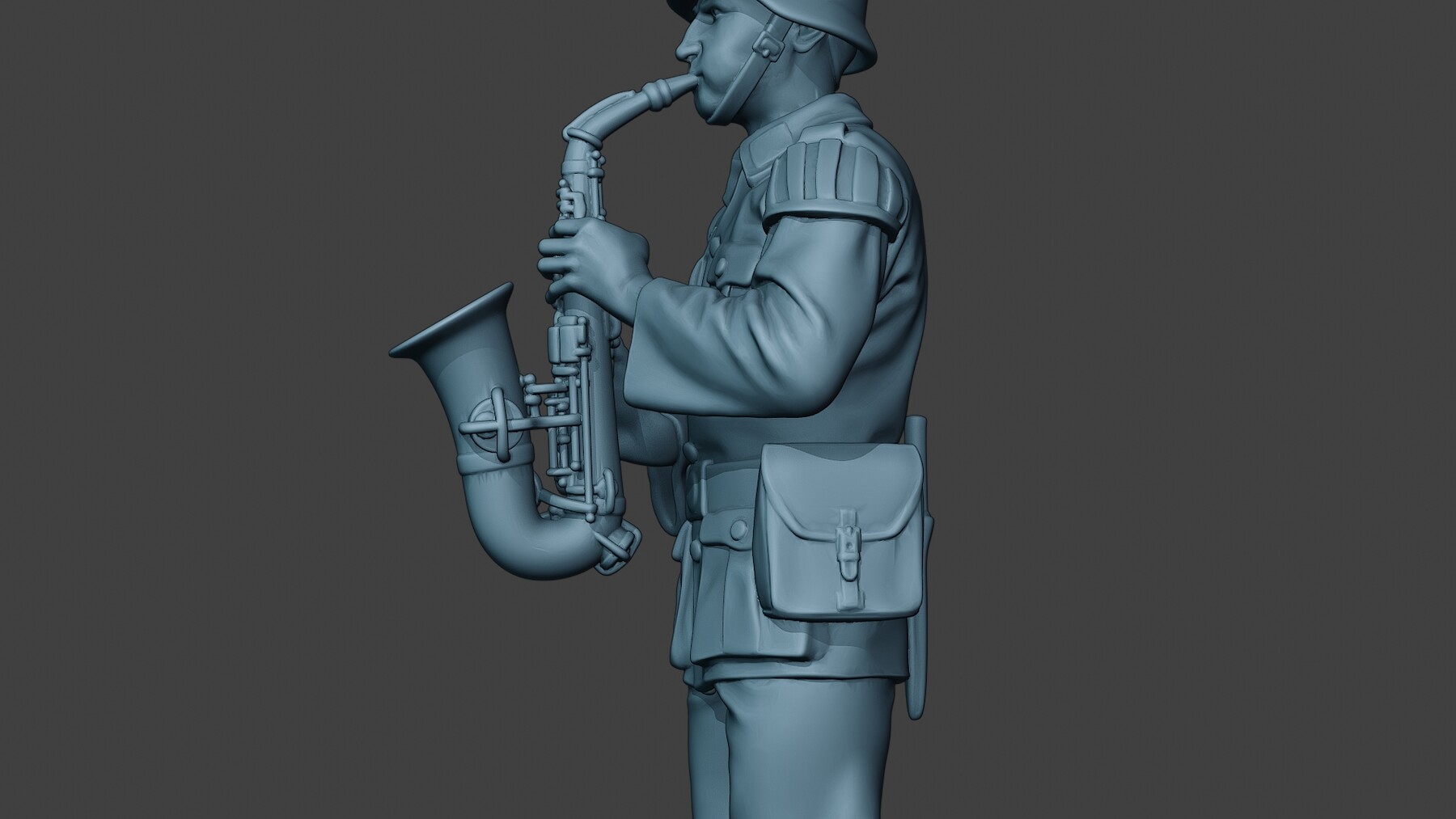 ArtStation - German musician soldier ww2 Stand saxophone G8 | Resources