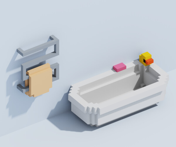 ArtStation - Voxel Bath and Dryer | Resources
