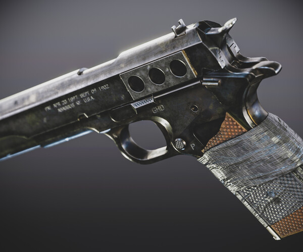 ArtStation - M1911 - Post Apocalyptic Series | Game Assets