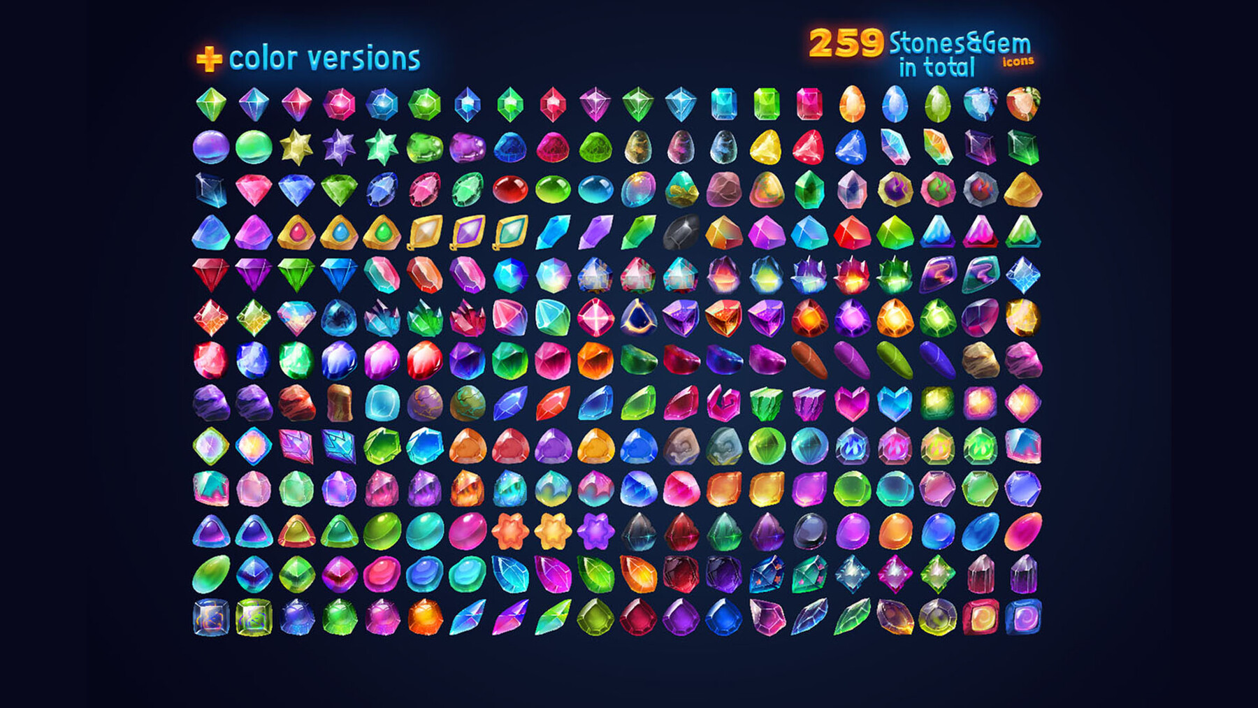 ArtStation - Stones & Gem Icon Pack | Game Assets