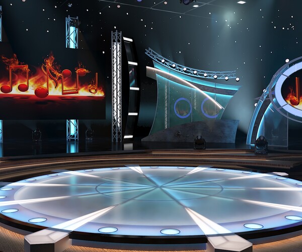 ArtStation - Virtual TV Studio Entertainment Set 5 | Resources