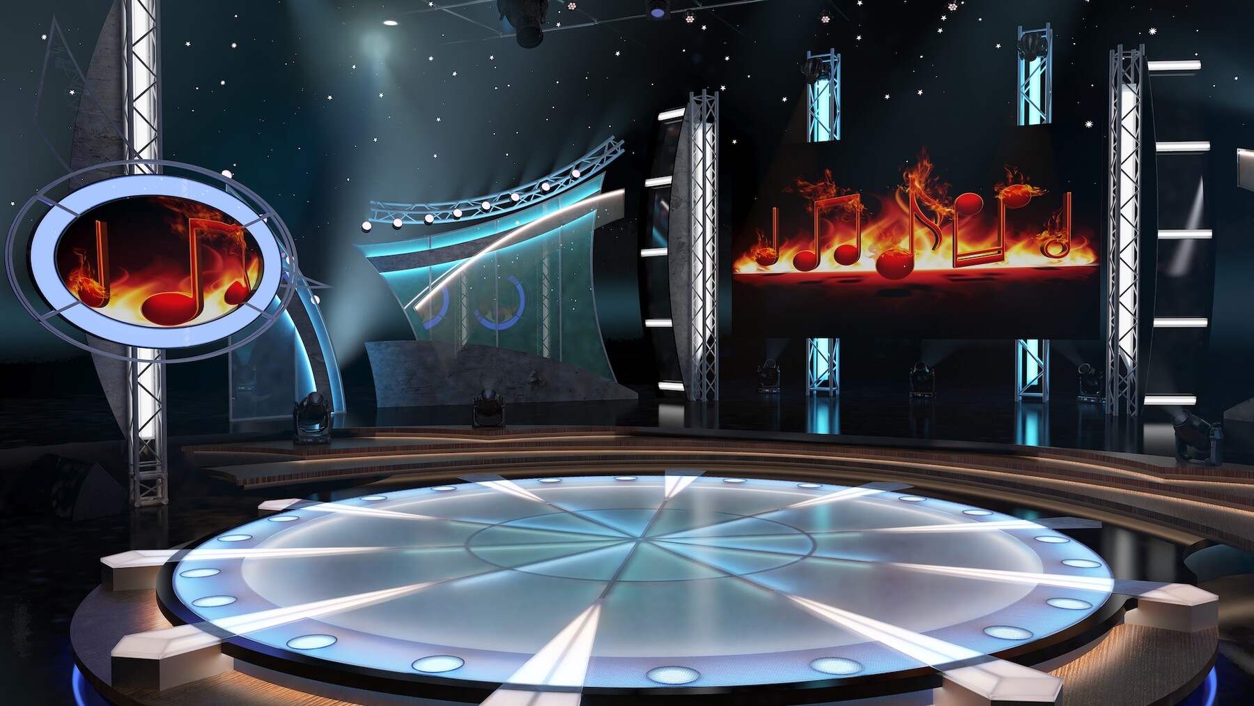 ArtStation - Virtual TV Studio Entertainment Set 5 | Resources