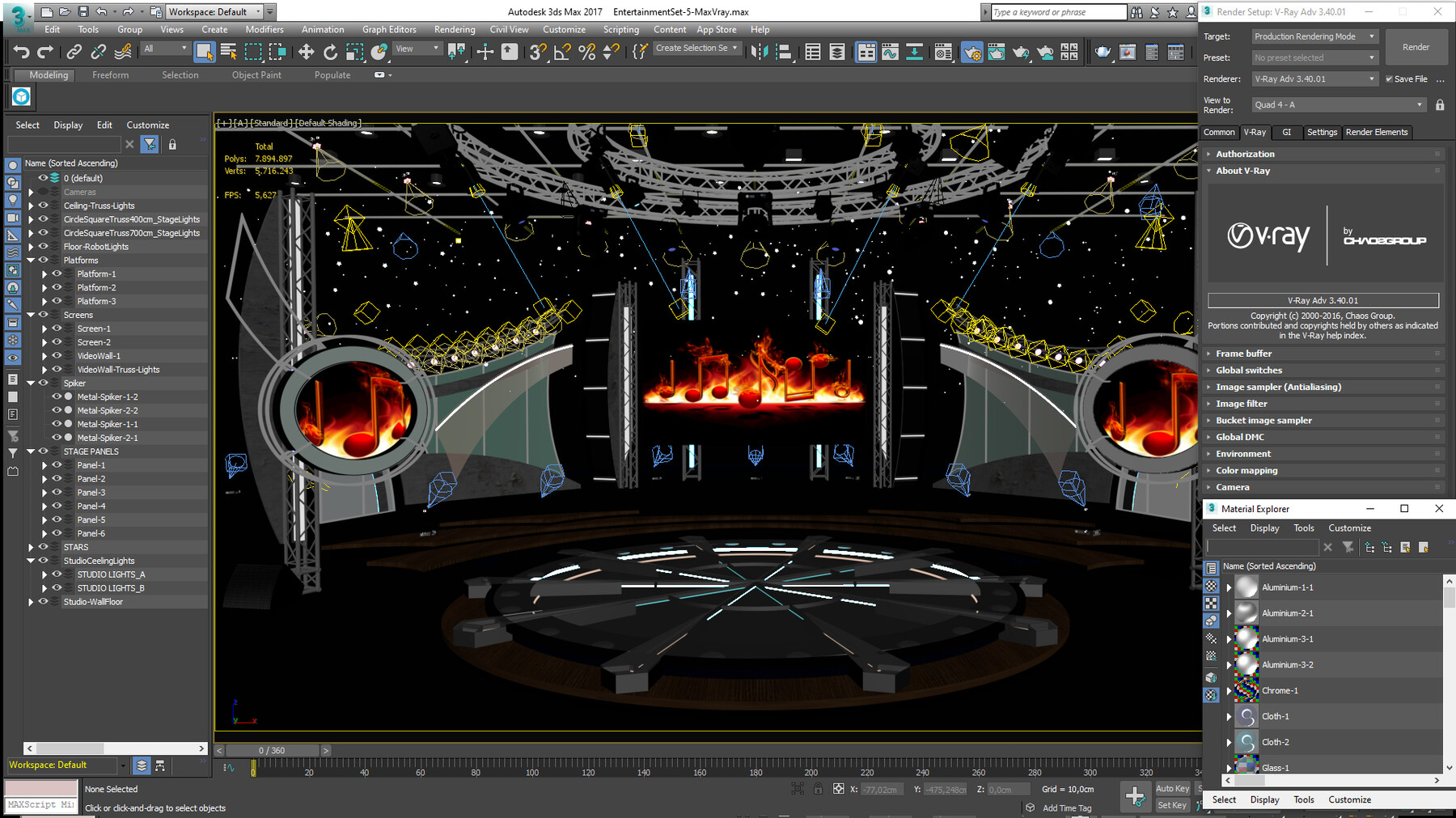 ArtStation - Virtual TV Studio Entertainment Set 5 | Resources