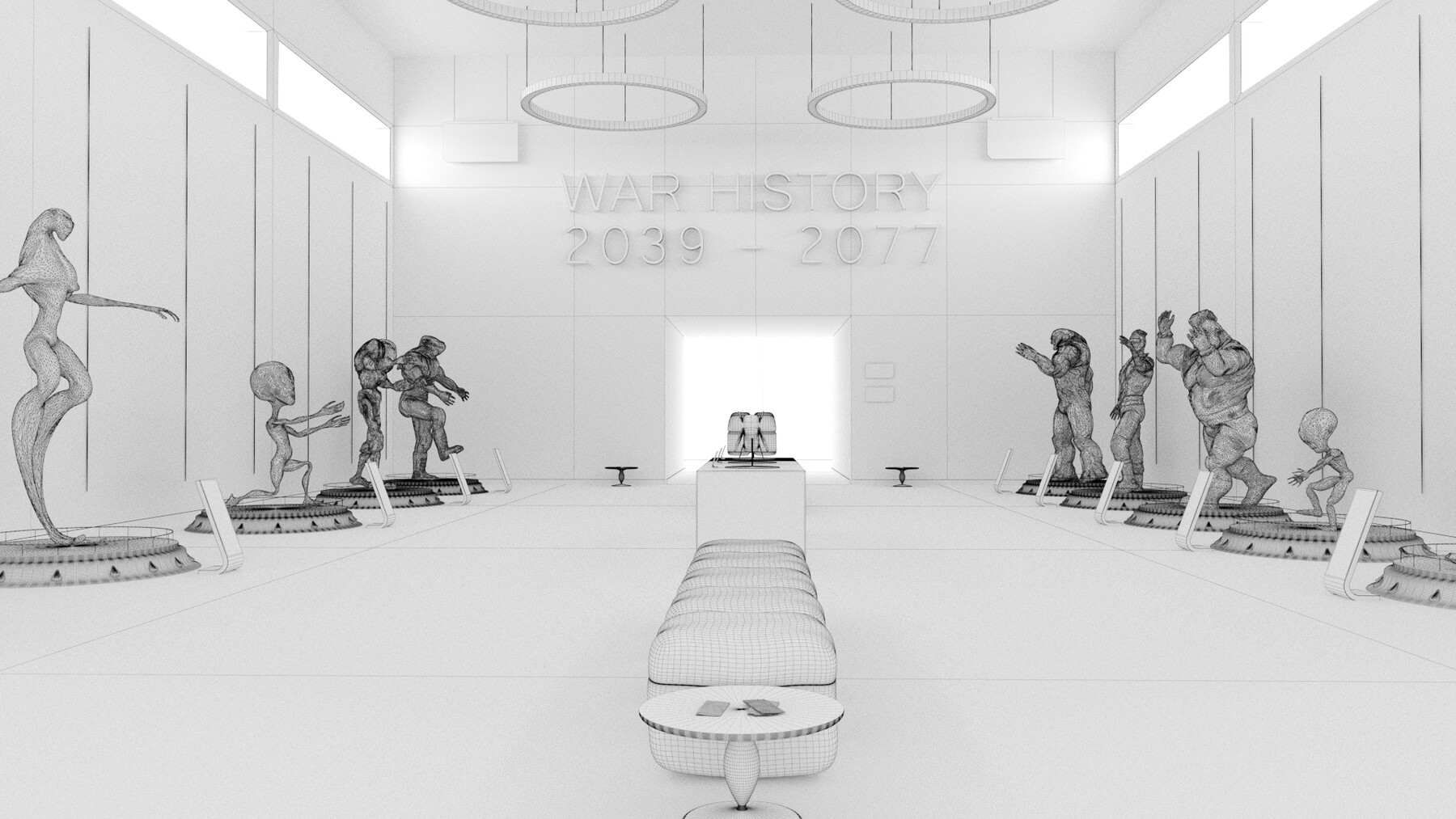 ArtStation - Cyberpunk Museum Interior futuristic | Resources