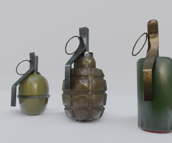 ArtStation - Grenade pack(Low Poly) | Game Assets
