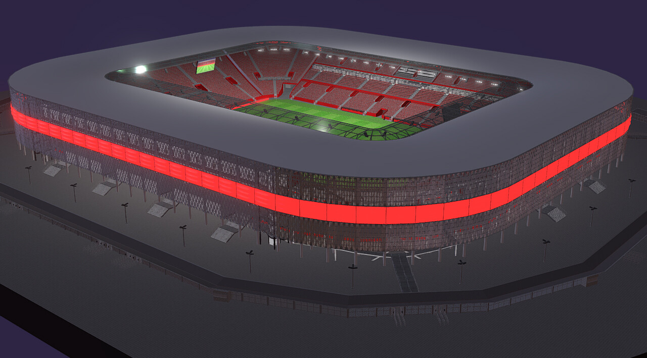 ArtStation - Medium-sized modern stadium (full interior) | Game Assets