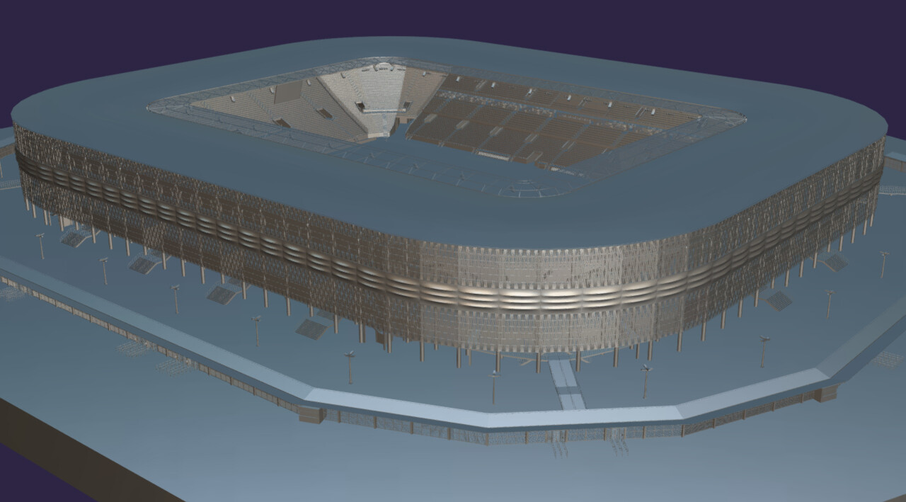 ArtStation - Medium-sized modern stadium (full interior) | Game Assets