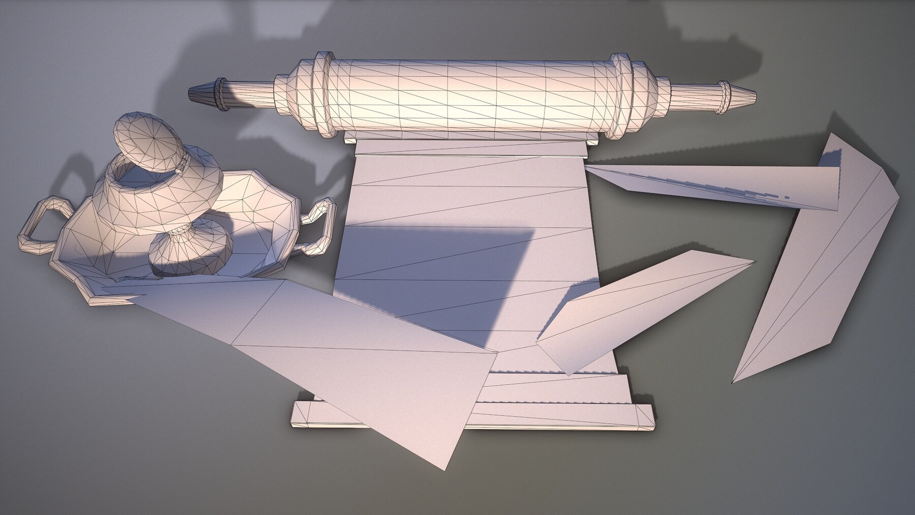 ArtStation - Fountain pen with inkwell | Game Assets