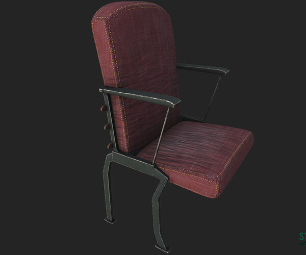 ArtStation - Theatre Chair 3D Asset HD Textures | Game Assets