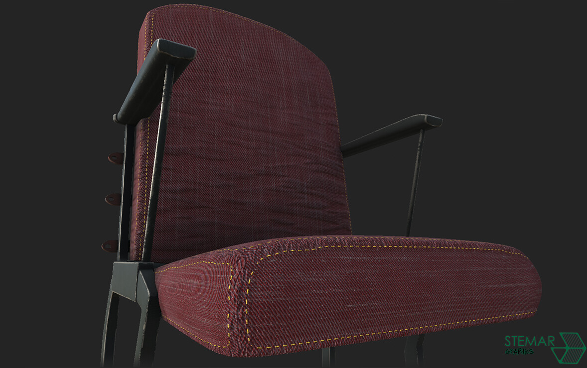 ArtStation - Theatre Chair 3D Asset HD Textures | Game Assets