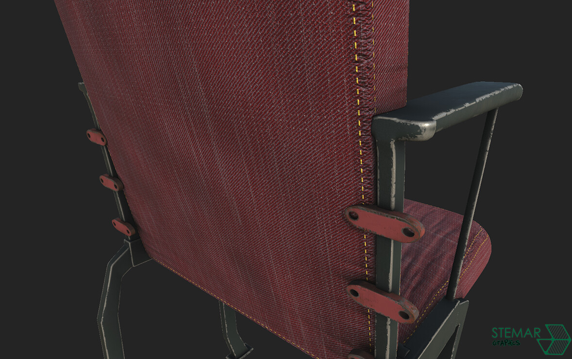 ArtStation - Theatre Chair 3D Asset HD Textures | Game Assets