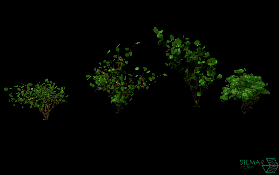 ArtStation - 3D Bush Set HD Foliage Assets | Game Assets