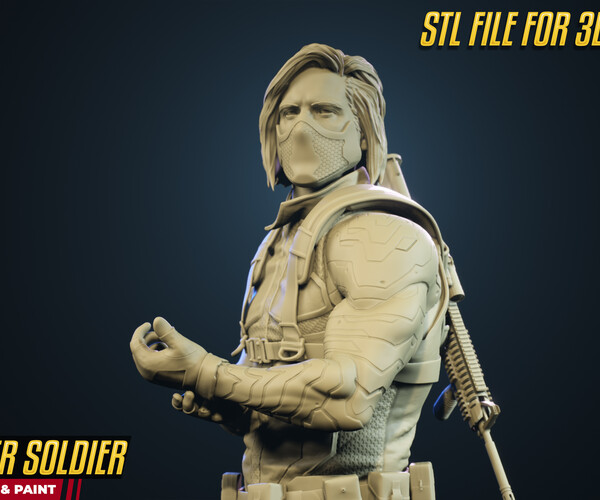 ArtStation - 3D Printable WINTER SOLDIER STL Model | Resources