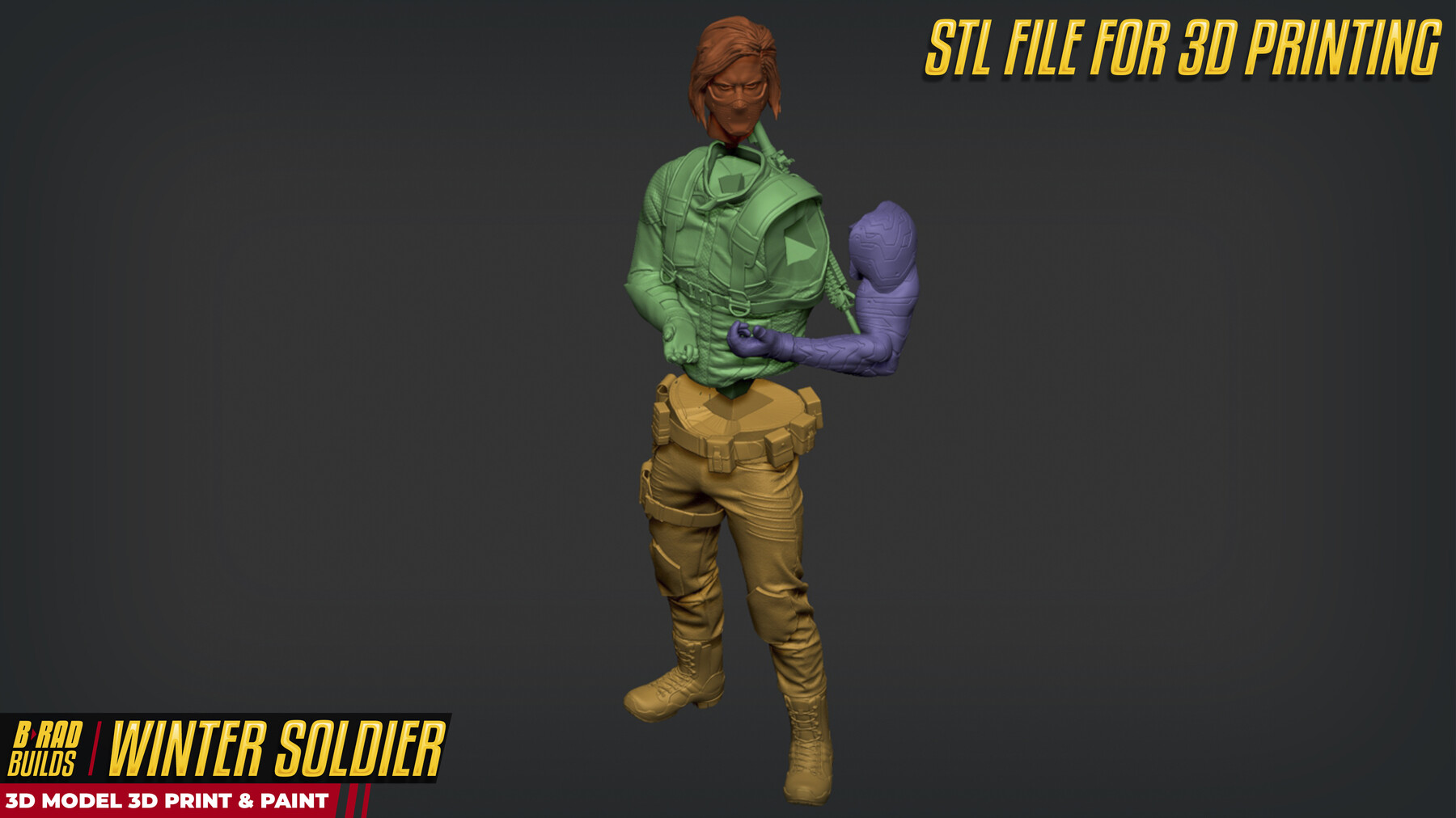 ArtStation - 3D Printable WINTER SOLDIER STL Model | Resources