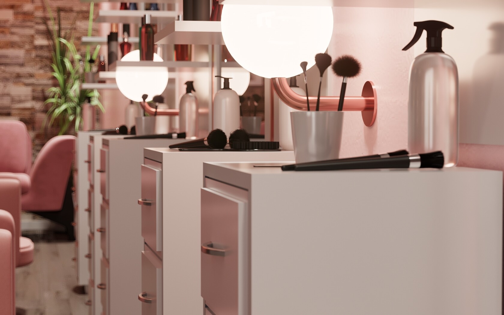 ArtStation - Makeup Studio Interior Design | Resources