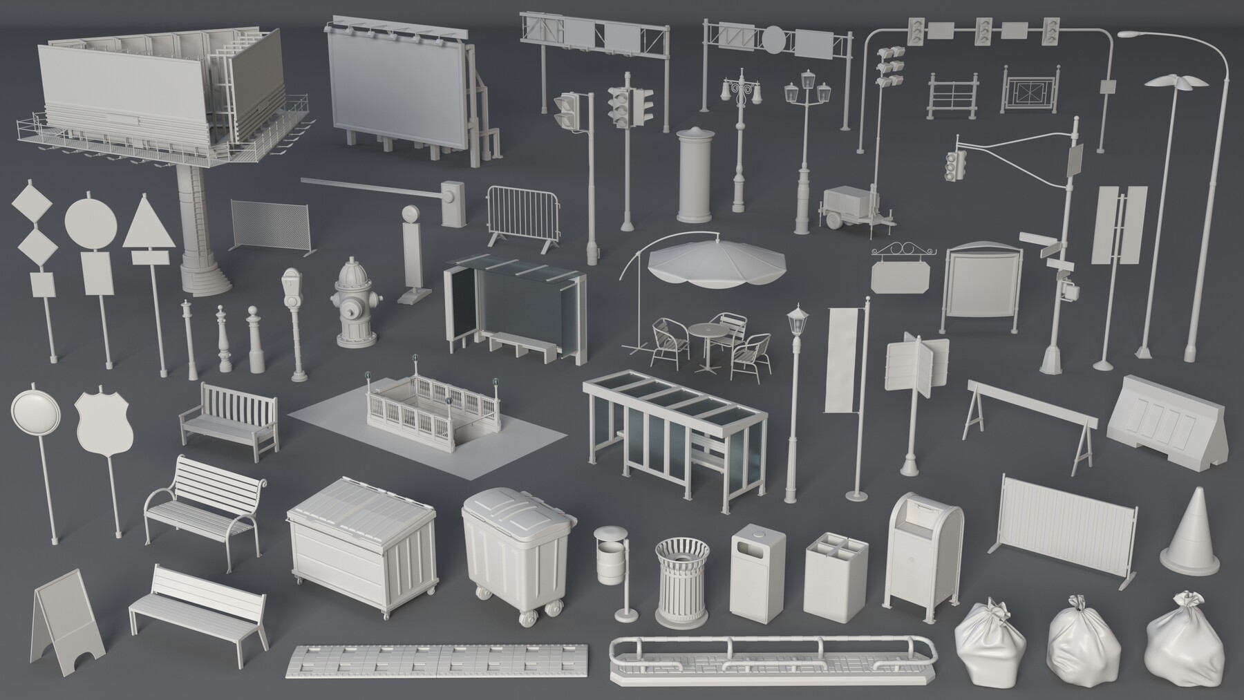 ArtStation - Street Collection 1 - 60 pieces | Game Assets