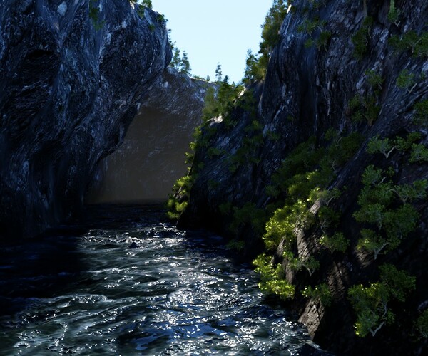 ArtStation - Hidden river in Blender | Resources