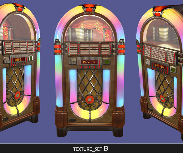 ArtStation - Classic Vintage Wooden Jukebox Rockola Low-poly 3D model ...