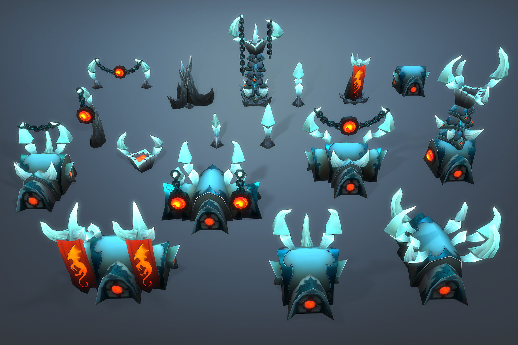 ArtStation - Dragon RTS Fantasy Buildings | Game Assets