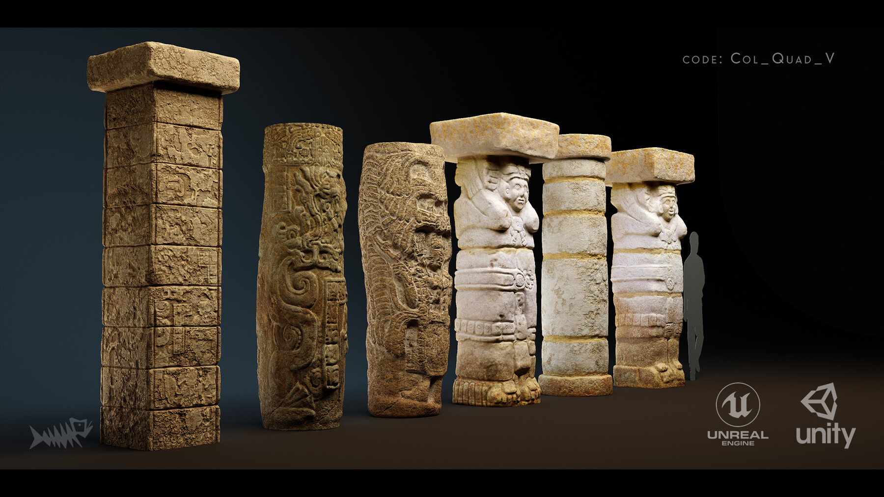 ArtStation - Mayan Stone 04 PBR 4K | Game Assets