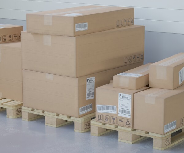 ArtStation - Wooden pallets with boxes - Pack 2 | Resources