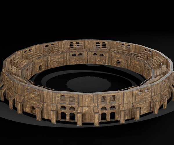 ArtStation - AAA Medieval Colosseum Wooden Arena 01 R | Game Assets