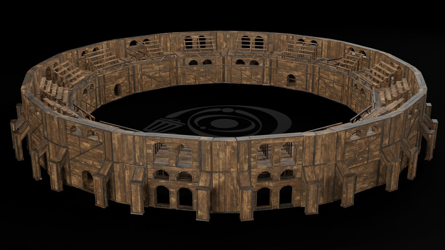 ArtStation - AAA Medieval Colosseum Wooden Arena 01 R | Game Assets
