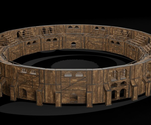 ArtStation - AAA Medieval Colosseum Wooden Arena 01 R | Game Assets
