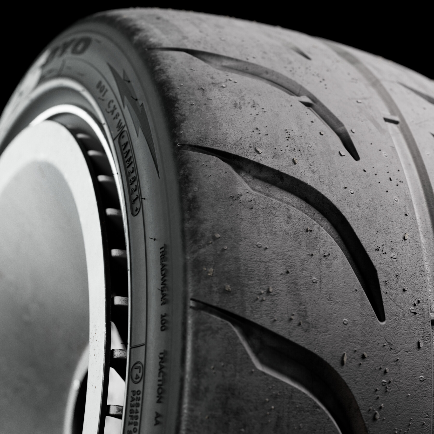 ArtStation - Toyo Proxes r888R Tire Gravel and Dusted (Real World ...