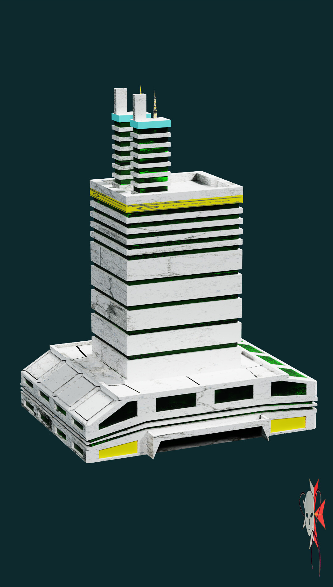 ArtStation - New Victoria - Sci-fi City Buildings Low Poly Kitbash Set Neo Victoria Low-poly 3D ...