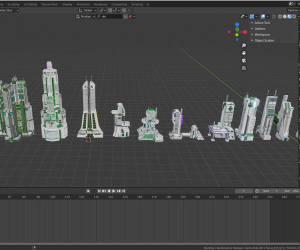 ArtStation - New Victoria - Sci-fi City Buildings Low Poly Kitbash Set Neo Victoria Low-poly 3D ...