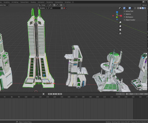 ArtStation - New Victoria - Sci-fi City Buildings Low Poly Kitbash Set Neo Victoria Low-poly 3D ...