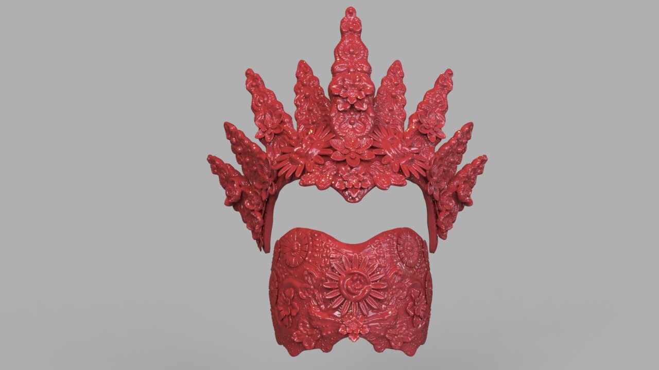 ArtStation - Natural Headpiece Mask 3D Print | Resources