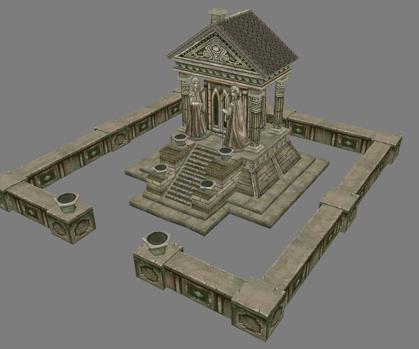 ArtStation - Game Model Arena - Ares temple 01 | Game Assets