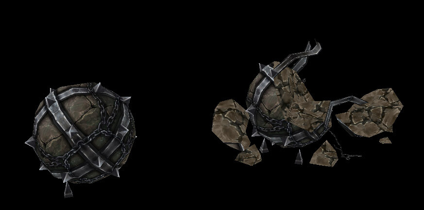 ArtStation - Game Model Arena - Desert Area boulder trap 01 | Game Assets