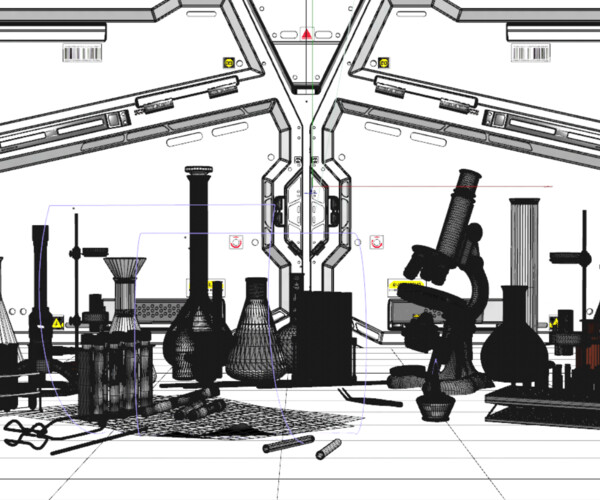 ArtStation - C4D Octane render Science Fiction Chemistry Laboratory ...