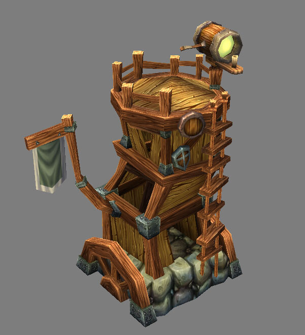 ArtStation - Game Model Arena - Tower Dwarf 01 | Game Assets