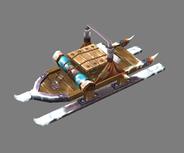 ArtStation - Games Models Area Arena ice sledge 02 01 | Game Assets