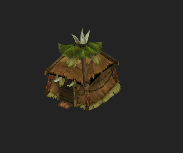 ArtStation - Model Arena game Jungle Area - Tent 01 01 | Game Assets