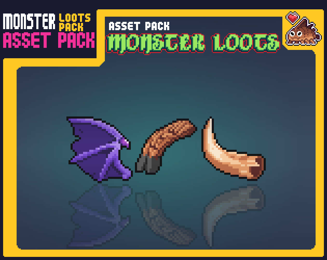ArtStation - Beowulf's RPG Monster Loots Pixel Art Asset Pack | Game Assets